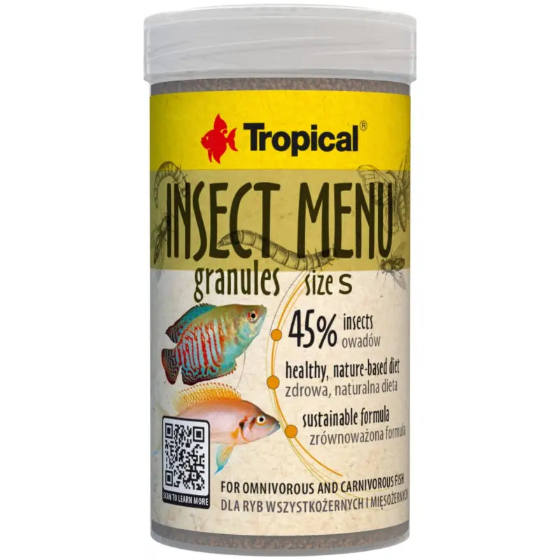 TROPICAL Insect Menù Granuli size S 54gr – Natura Amica